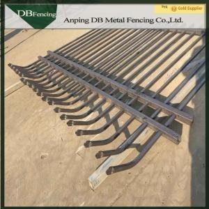 China Commercial Spear Top Tubular Metal Fence Q235 Galvanized Steel Pipe Material for sale