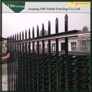 China Security Decorative Wrought Iron Fence Hot Dipped Galvanized Corrosion Resistance for sale