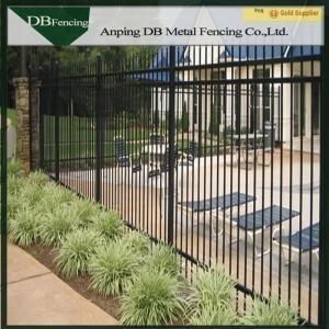 China PVC Coated Steel Wrought Iron Fence , Outdoor Metal Security Fence Panels for sale