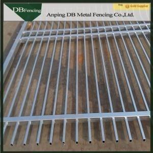 China Backyard Outdoor Wrought Iron Metal Fence , Galvanised Security Fencing for sale