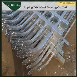 China High Security Steel Tube Garden Picket Fence Galvanized And PVC Coating Surface for sale
