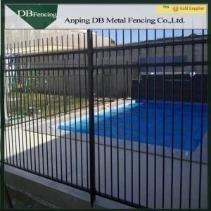 China Multi Function Strong Iron Steel Picket Fence , PVC Coated Metal Picket Fence for sale