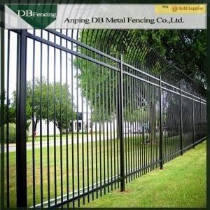 China Outdoor Wrought Iron Security Fence / Powder Coated Picket Fencing For Garden for sale
