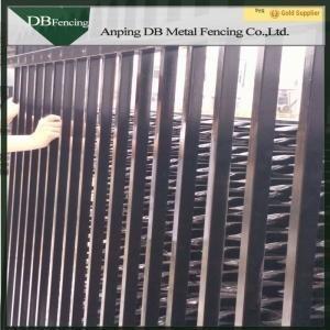 China Residential / Commercial Steel Picket Fence Wrought Iron Railing Fence Waterproof for sale