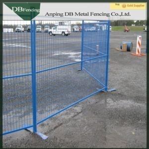 China Movable 6ft X10ft Steel Temporary Security Fence Panels Blue Color Canada Standard for sale