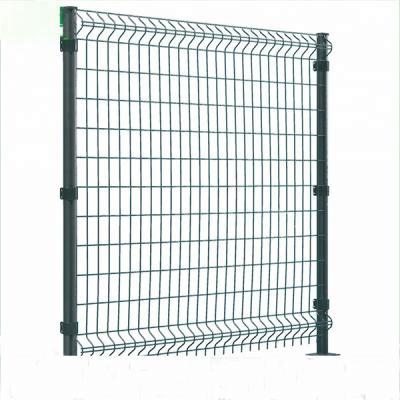 China Triangle Bending Welded Wire Fence , Square Shape Curved Steel Mesh Fencing for sale
