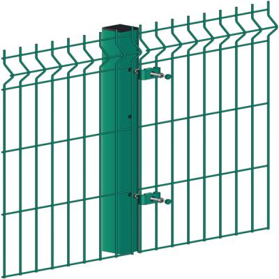 China Green 3D Welded Curved Panel Welded Wire Fence Triangle Bending Eco Friendly for sale