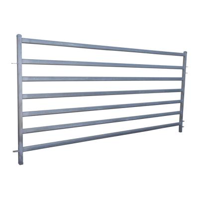 China 1800 X 2100mm Portable Horse Corral Fence Panels 6 Rails 40*80 Oval Pipe for sale