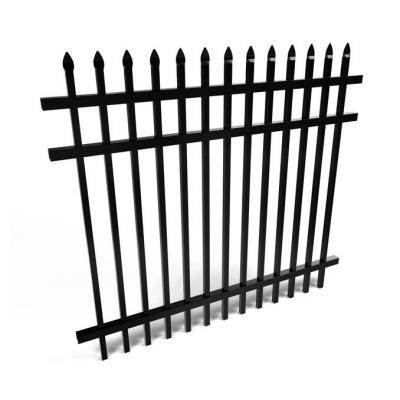 China 2400mm Width Commercial Metal Ornamental Fence Fully Welded Spear Picket for sale