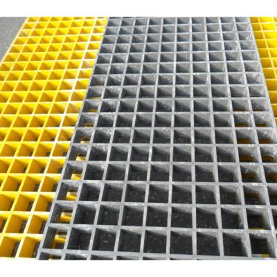 China Yellow Fiberglass Reinforced Grating FRP Flooring Decking Walkways 1 Year Service for sale