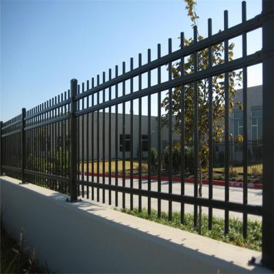 China Black Powder Coated Heavy Duty Tubular Garrison Fence for sale