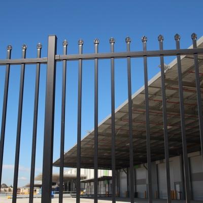 China 2.1m*2.4m Spear Tubular Garrison Steel Tube Fence for sale