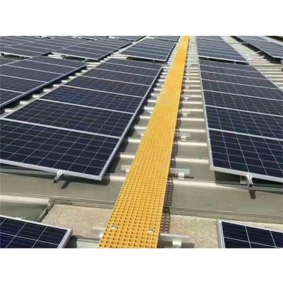 China Fire Resistance Solar Panel Rail Walkway Fiberglass Grating for sale