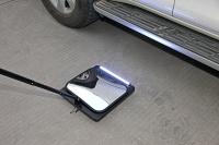 China GP-911 Round Security Car Inspection Mirror , Under Vehicle Mirror 27cm x 34CM with LED Light for sale