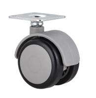 China 3 Inch M10 Threaded Stem TPR Locking Caster Wheels - 50mm Diameter, 40kg Load Capacity for Furniture for sale