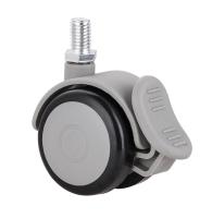 China 3 Inch M10 Threaded Stem TPR Locking Caster Wheels - 50mm Diameter, 40kg Load Capacity for Furniture for sale