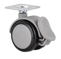 China 3 Inch M10 Threaded Stem TPR Locking Caster Wheels - 50mm Diameter, 40kg Load Capacity for Furniture for sale