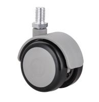 China 3 Inch M10 Threaded Stem TPR Locking Caster Wheels - 50mm Diameter, 40kg Load Capacity for Furniture for sale