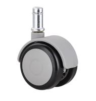 China 3 Inch M10 Threaded Stem TPR Locking Caster Wheels - 50mm Diameter, 40kg Load Capacity for Furniture for sale