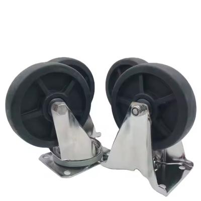 China Stainless Steel Swivel Castor Wheels 150mm Heavy Duty 450kg Load Capacity 230°C Heat Resistant for sale