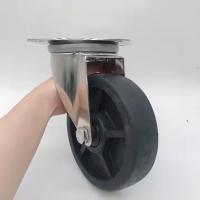China Stainless Steel Swivel Castor Wheels 150mm Heavy Duty 450kg Load Capacity 230°C Heat Resistant for sale