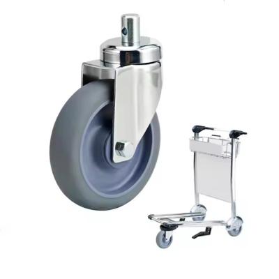 China TPR Airport Trolley Wheel Swivel Caster 4
