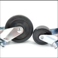 China Black 3 Inch 75mm Rubber Caster Wheels - Light Duty 80-1000kg Load Capacity for Furniture and Equipment for sale