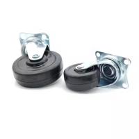 China Black 3 Inch 75mm Rubber Caster Wheels - Light Duty 80-1000kg Load Capacity for Furniture and Equipment for sale