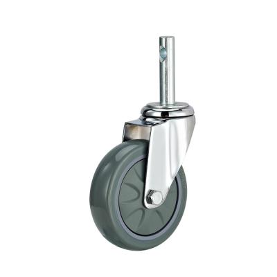 China 3-5 Inch Industrial Casters with 100kg Load Capacity - PU Swivel Wheels for Office & Medical Equipment for sale