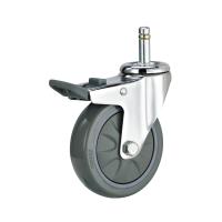 China 3-5 Inch Industrial Casters with 100kg Load Capacity - PU Swivel Wheels for Office & Medical Equipment for sale