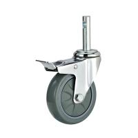China 3-5 Inch Industrial Casters with 100kg Load Capacity - PU Swivel Wheels for Office & Medical Equipment for sale