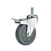 China 3-5 Inch Industrial Casters with 100kg Load Capacity - PU Swivel Wheels for Office & Medical Equipment for sale