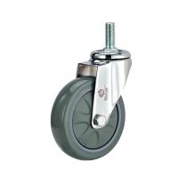 China 3-5 Inch Industrial Casters with 100kg Load Capacity - PU Swivel Wheels for Office & Medical Equipment for sale