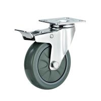 China 3-5 Inch Industrial Casters with 100kg Load Capacity - PU Swivel Wheels for Office & Medical Equipment for sale