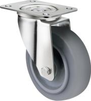 China TPR Elastic Thermoplastic Rubber Casters 4-8 Inch with 80 Shore A Hardness and 120-250kg Load Capacity for sale