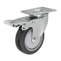 China Wear Resistant PU Industrial Casters 75-125mm Diameter with 90-130kg Load Capacity for Equipment Mobility for sale