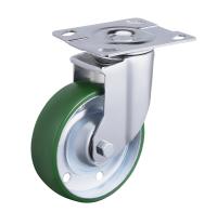 China Industrial Steel Caster Wheels with Polyurethane Tread - 100-150mm Diameter, 200-300kg Load Capacity for sale