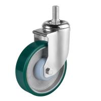 China Aluminum Polyurethane Caster Wheels with Double Ball Bearings - 100mm/125mm Size Options, 200-230kg Load Capacity for sale
