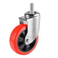 China Polyurethane Swivel Caster Wheels Heavy Duty Industrial Steel Casters 75-150mm 120-200kg Load Capacity for sale