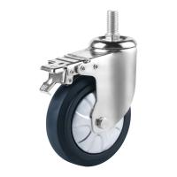 China TPR Industrial Casters Wheels 100mm & 125mm Medium Heavy Duty with 130-150kg Load Capacity for sale