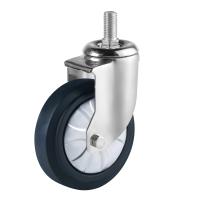 China TPR Industrial Casters Wheels 100mm & 125mm Medium Heavy Duty with 130-150kg Load Capacity for sale