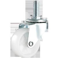 China Light Duty Polypropylene Furniture Casters 50mm & 75mm with M12×25 Threaded Stem and Plate Mounting Options for sale