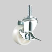 China Light Duty Polypropylene Furniture Casters 50mm & 75mm with M12×25 Threaded Stem and Plate Mounting Options for sale