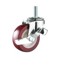 China Light Duty PU Furniture Casters with 35-65kg Load Capacity and 64-92mm Height Options for sale