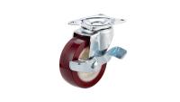 China Light Duty PU Furniture Casters with 35-65kg Load Capacity and 64-92mm Height Options for sale