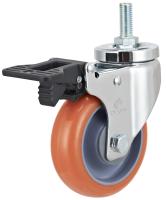 China Dajin Medium Duty Polyurethane Caster Wheels 75-125mm with 80-150kg Load Capacity for Industrial Equipment for sale