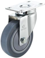 China Medium Duty Thermoplastic Rubber Industrial Casters - 75/100/125mm Wheel with 90-130kg Load Capacity for sale