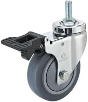 China Medium Duty Thermoplastic Rubber Industrial Casters - 75/100/125mm Wheel with 90-130kg Load Capacity for sale