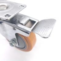 China Medium Duty Polyurethane Industrial Casters with 32mm Wheel Width and 100-150kg Load Capacity for sale