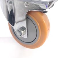 China Medium Duty Polyurethane Industrial Casters with 32mm Wheel Width and 100-150kg Load Capacity for sale